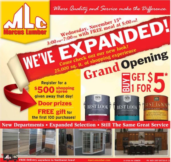 GRAND OPENING! - Marcus Lumber